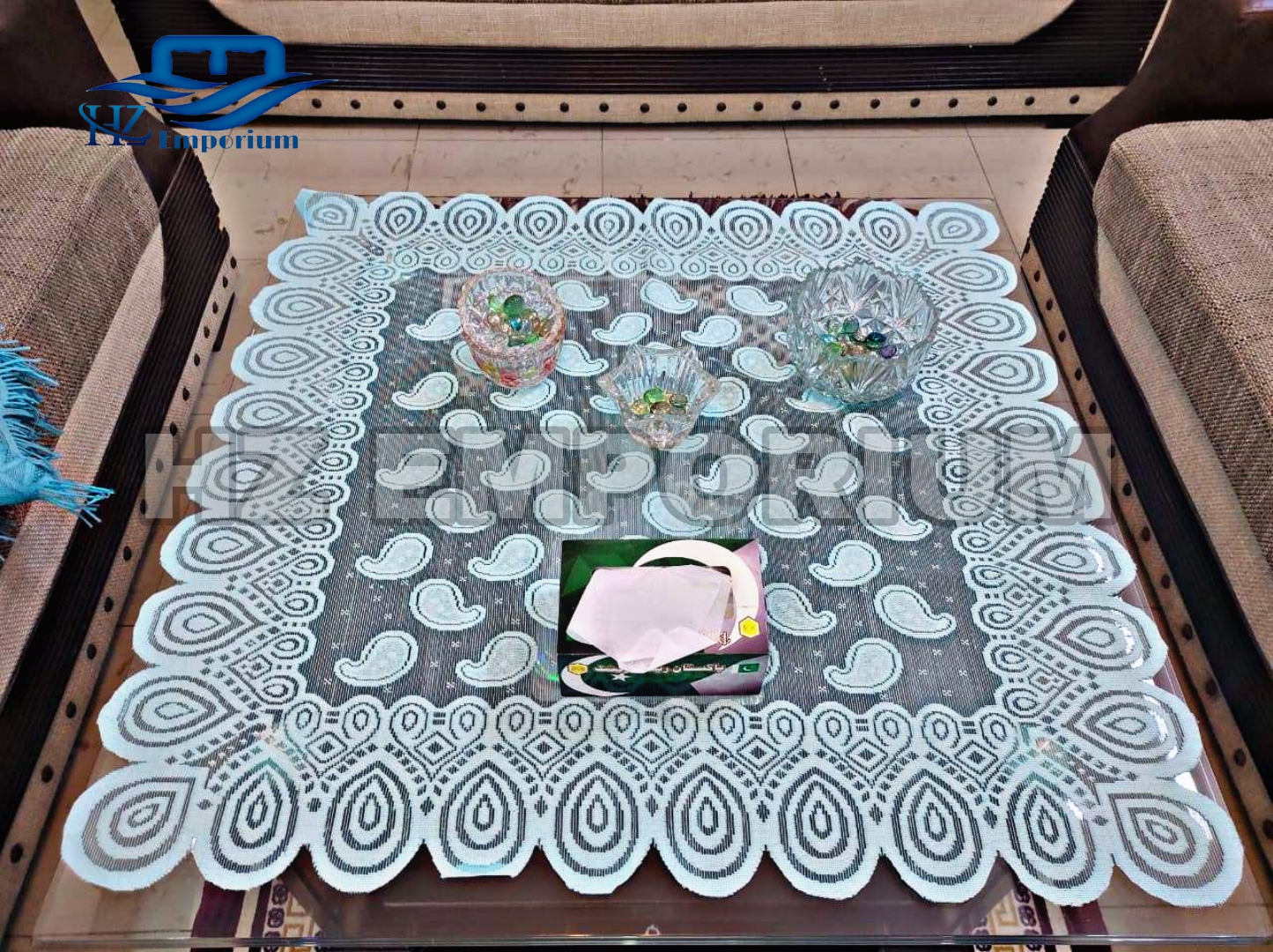 Multi color net center table cover (28x28) (33x33) (36x36 )inches ...