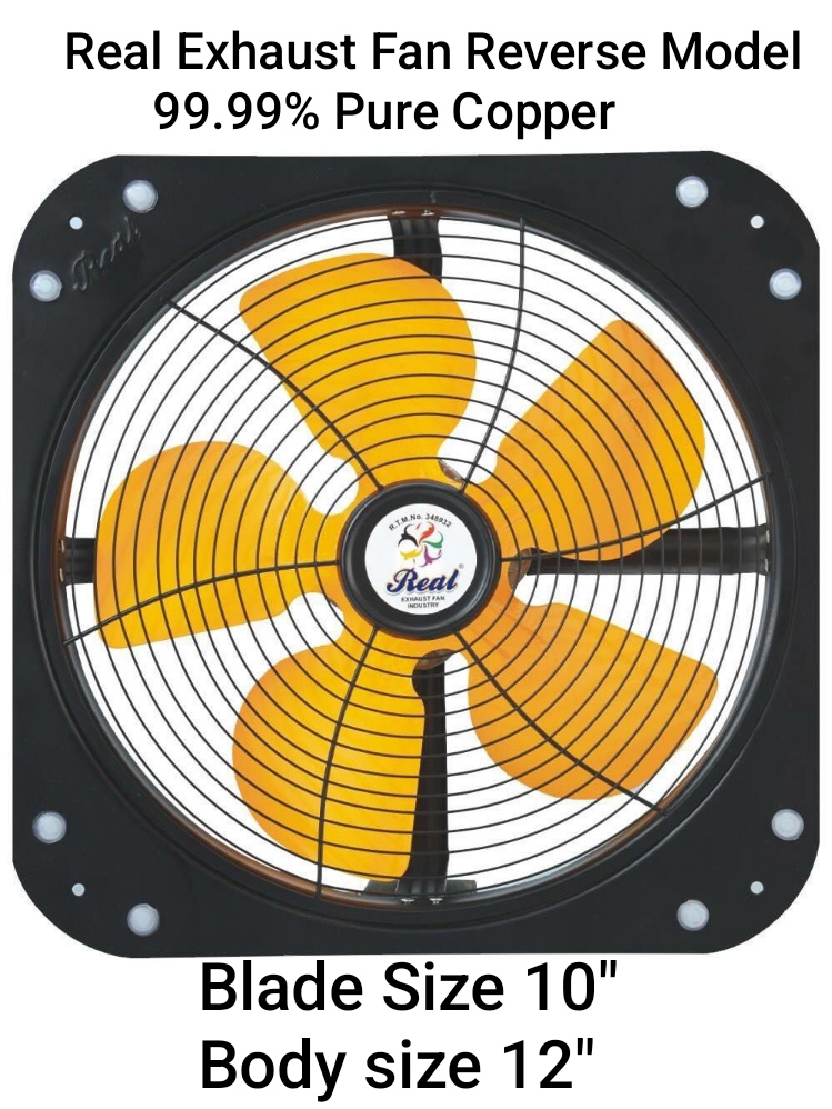 Real Exhaust Fan Reverse Action Fully Metal Body Black 1 Year Warranty ...