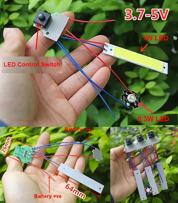Dual LED Light Panel Flashlight DIY Accessories 3.7V 5V | Daraz.pk