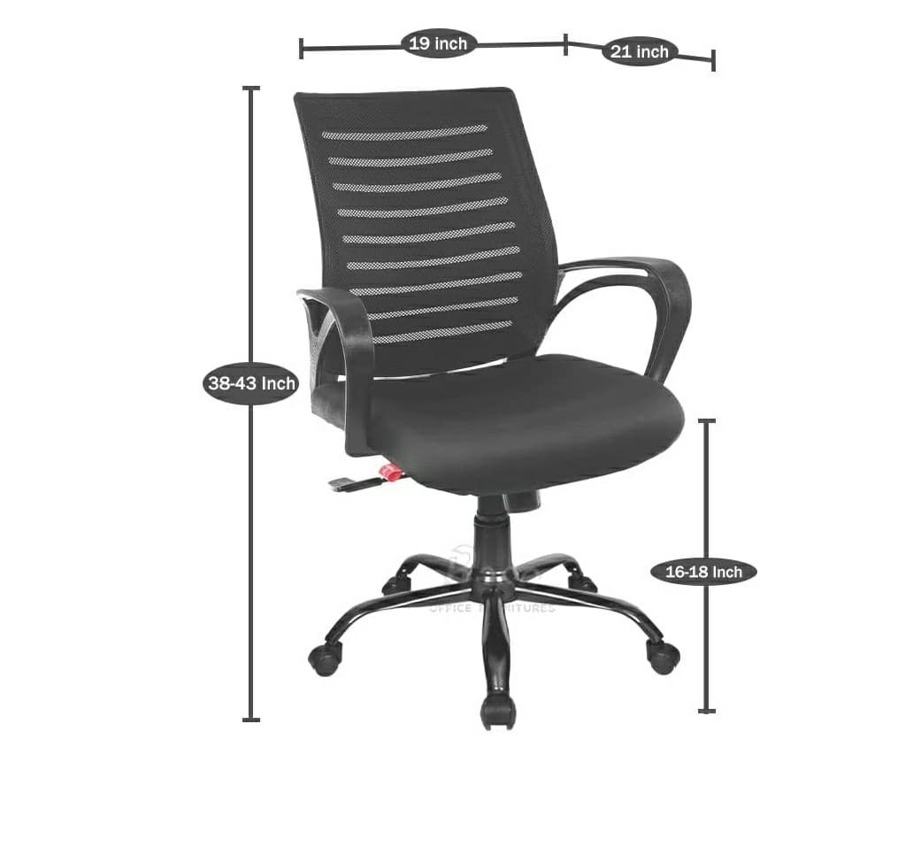 Computer Office Chair with Adjustable Height, with Tilt Function and ...