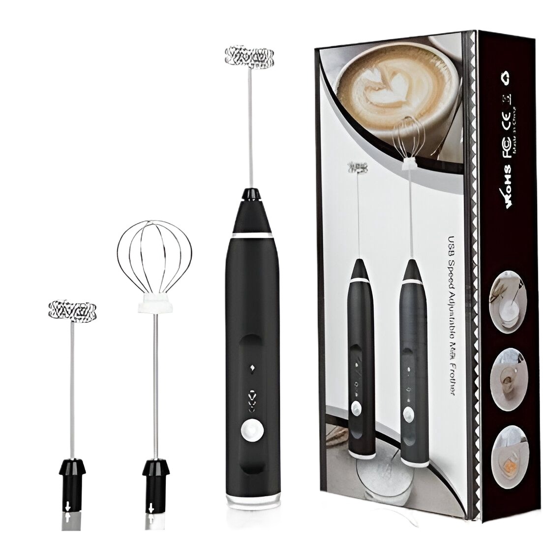 Versatile 2-in-1 Rechargeable Egg and Coffee Beater with Storage ...