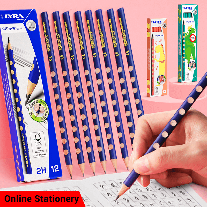 Lyra Slim Groove HB Graphite & Lead Pencils Box 12 Pcs | Daraz.pk