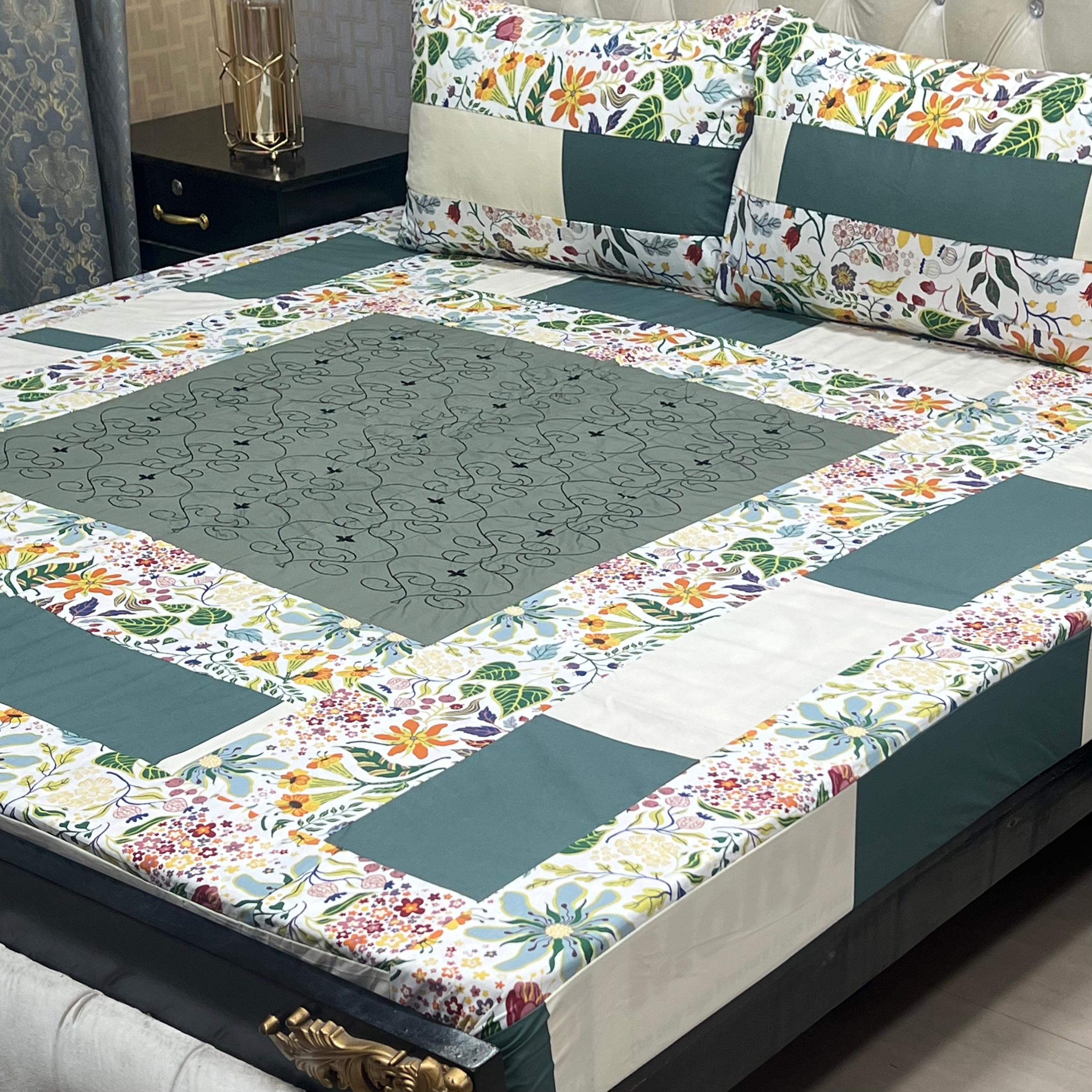 Bedsheet Embroidered Patch Work BedSheets | Daraz.pk