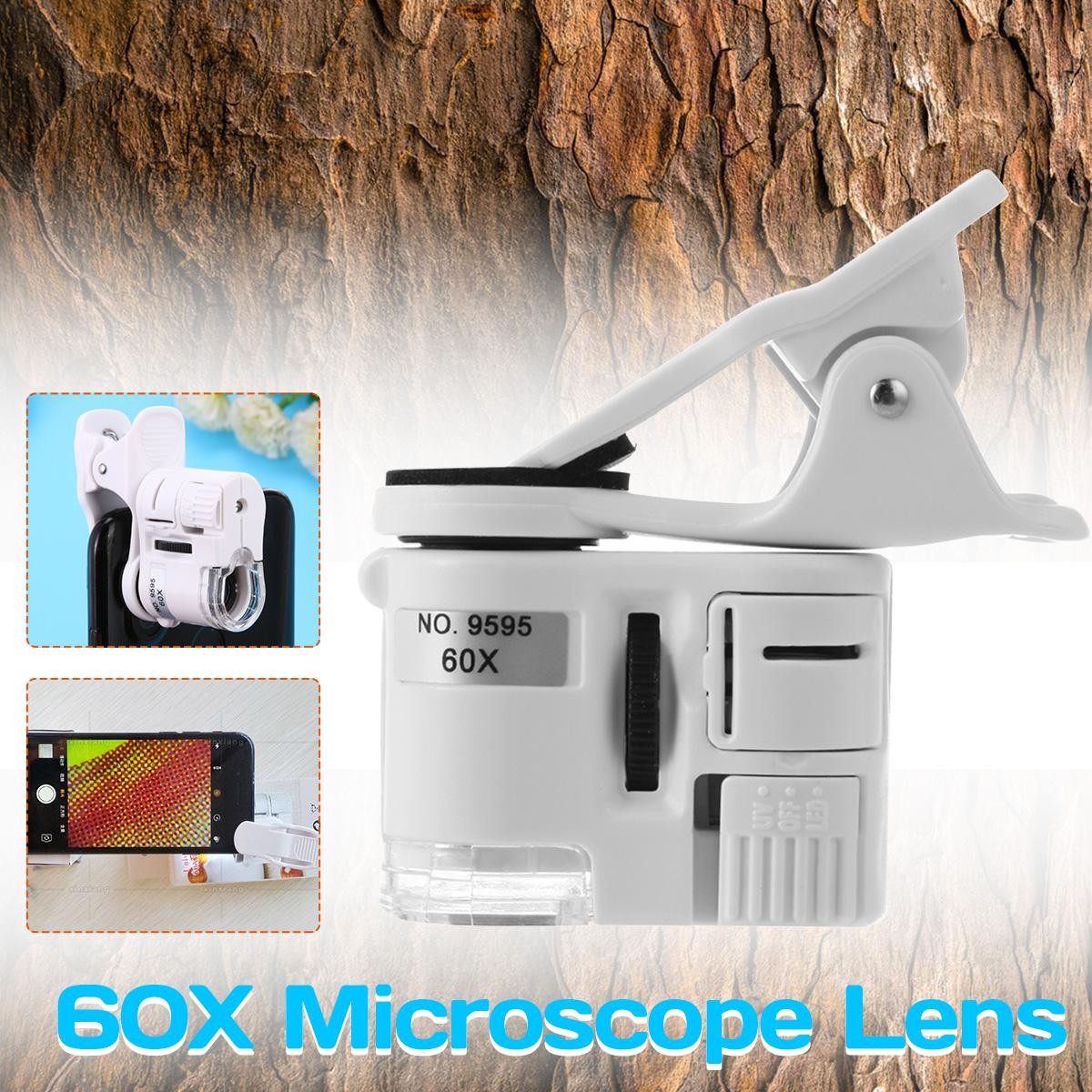 M.sale 60X Phone Microscope Lens Magnifier Clip With LED Light | Daraz.pk