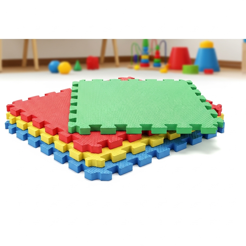 EVA Foam Gym Flooring Mat 2x2 Feet – 13mm Thick Interlocking Floor Mats ...