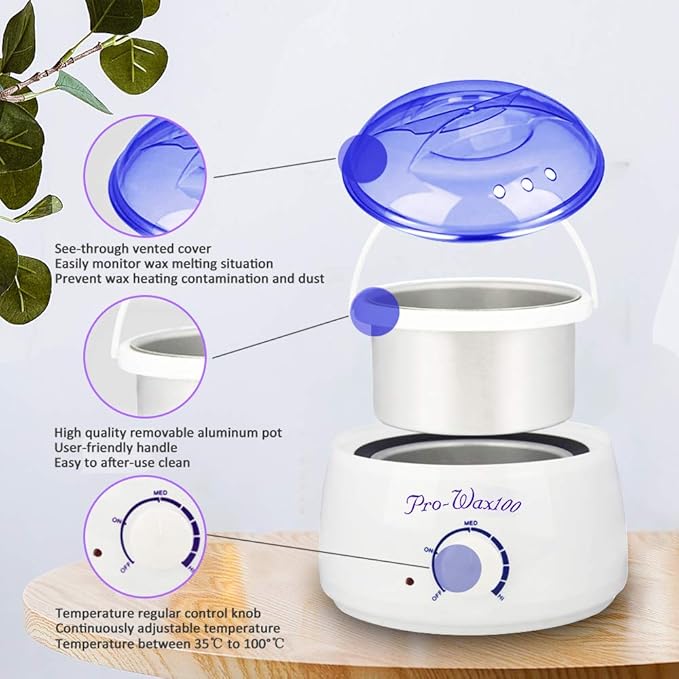 Wax Heater Machine + FREE Wax Beans & Wooden Spatula & Beans Original ...