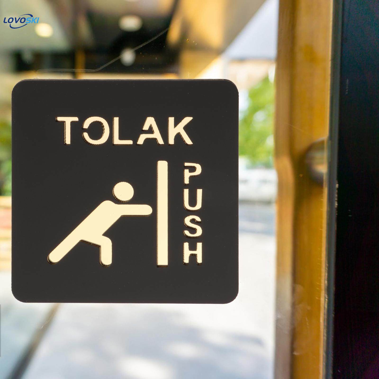 Doors Push Pull Signs Symbol Door Sign for Indoor Outdoor Shop Bars ...