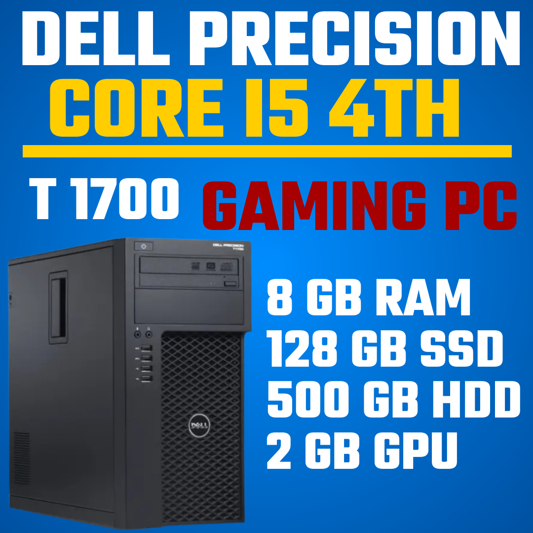 Dell Precision T 1700 , CORE i5 4Th , 8GB DDR3 RAM, 128GB SSD, 500GB ...