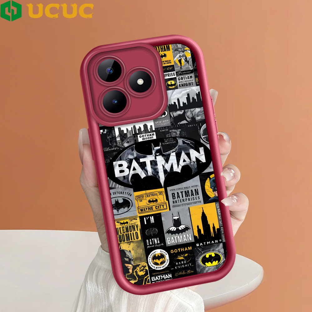 UCUC for Realme C53 C51 Narzo N53 Note 50 Back Cover Dark Knight Ladder Camera Soft Rubber Phone ...