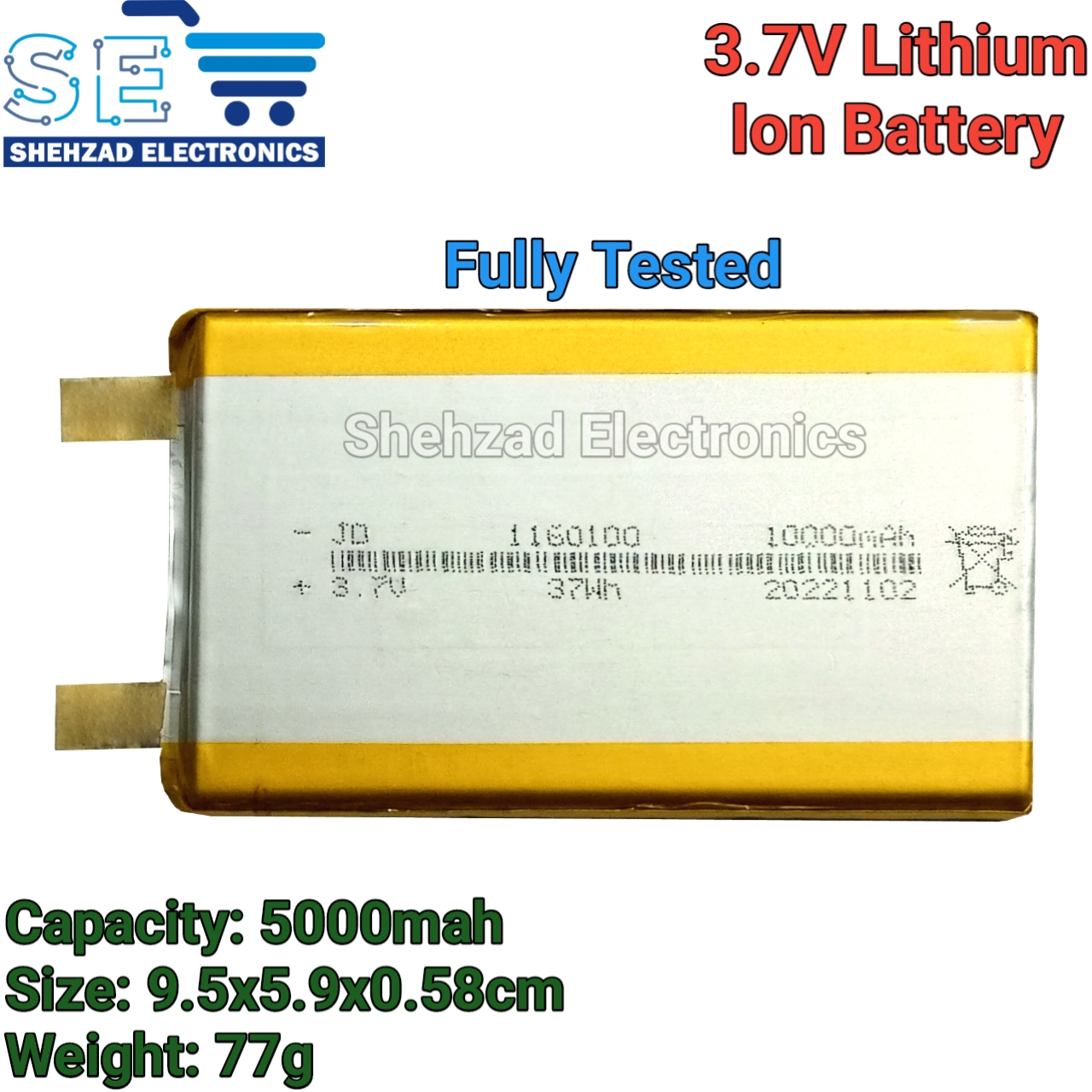 3.7V 350mah to 10000mah Rechargeable Batteries Lithium Li-Po Polymer ...