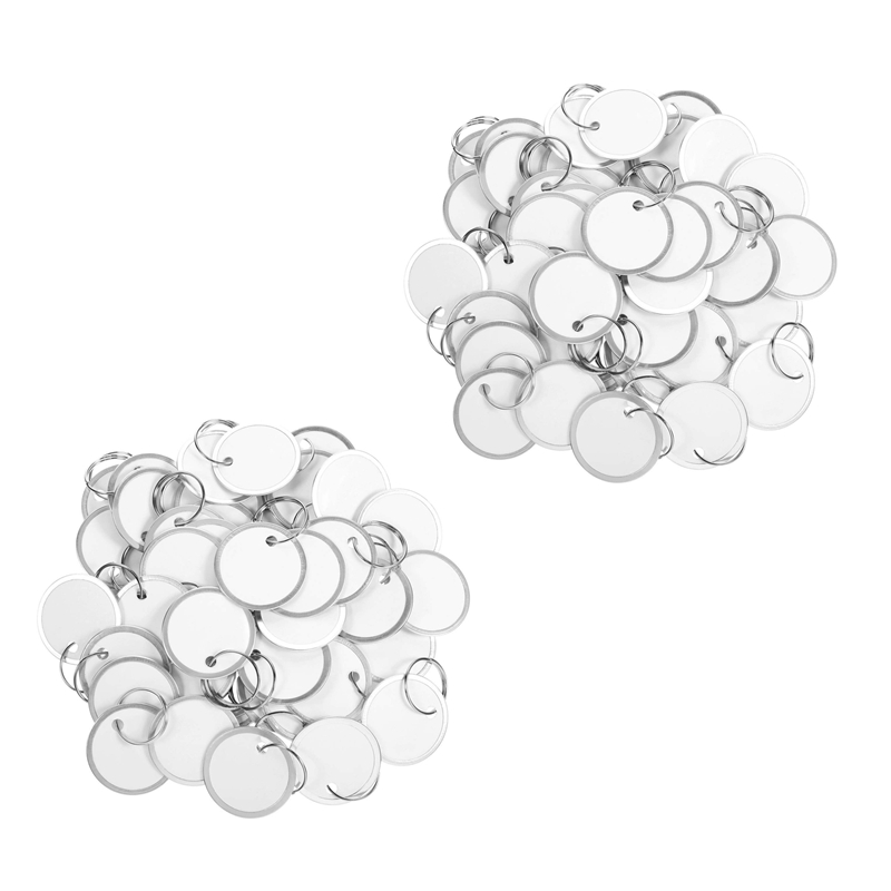 Metal Rim Tags Key Tags Round Paper Tags with Metal Rings White Label ...