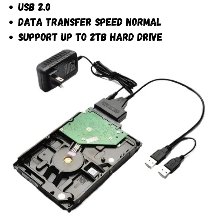 USB to SATA/IDE Converter, Cable, Adapter with 12V Power Supply ...