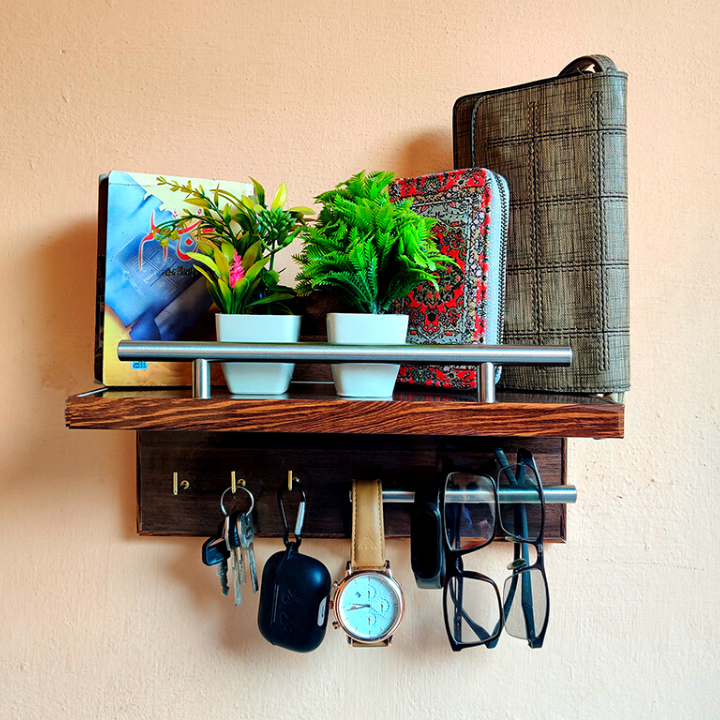 wooden key holder for wall, Wall key Hanger for Hanging Keys for home ...