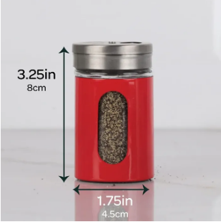 Random Color - 1 Piece Stainless Steel Cover Glass Salt & Pepper Mill ...