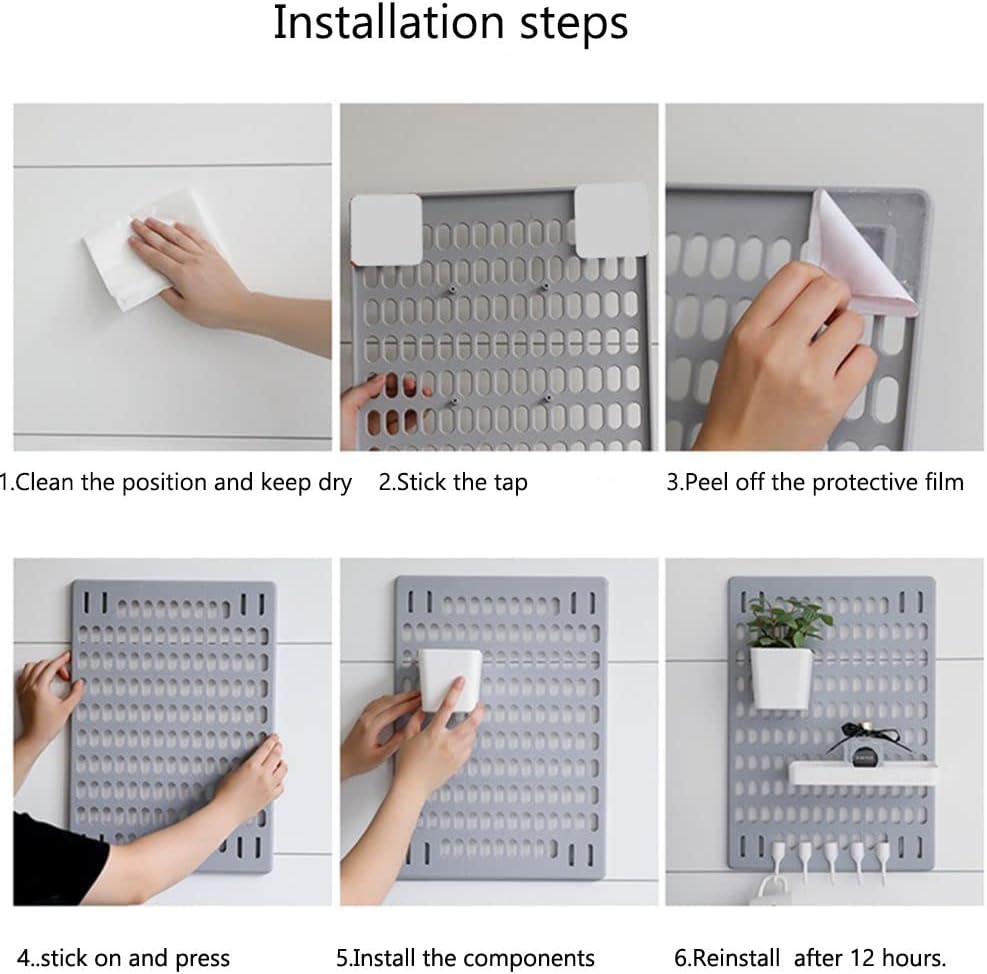 Buy Plastic Pegboard Wall Organizer Kit 8 Pieces Accessories ...