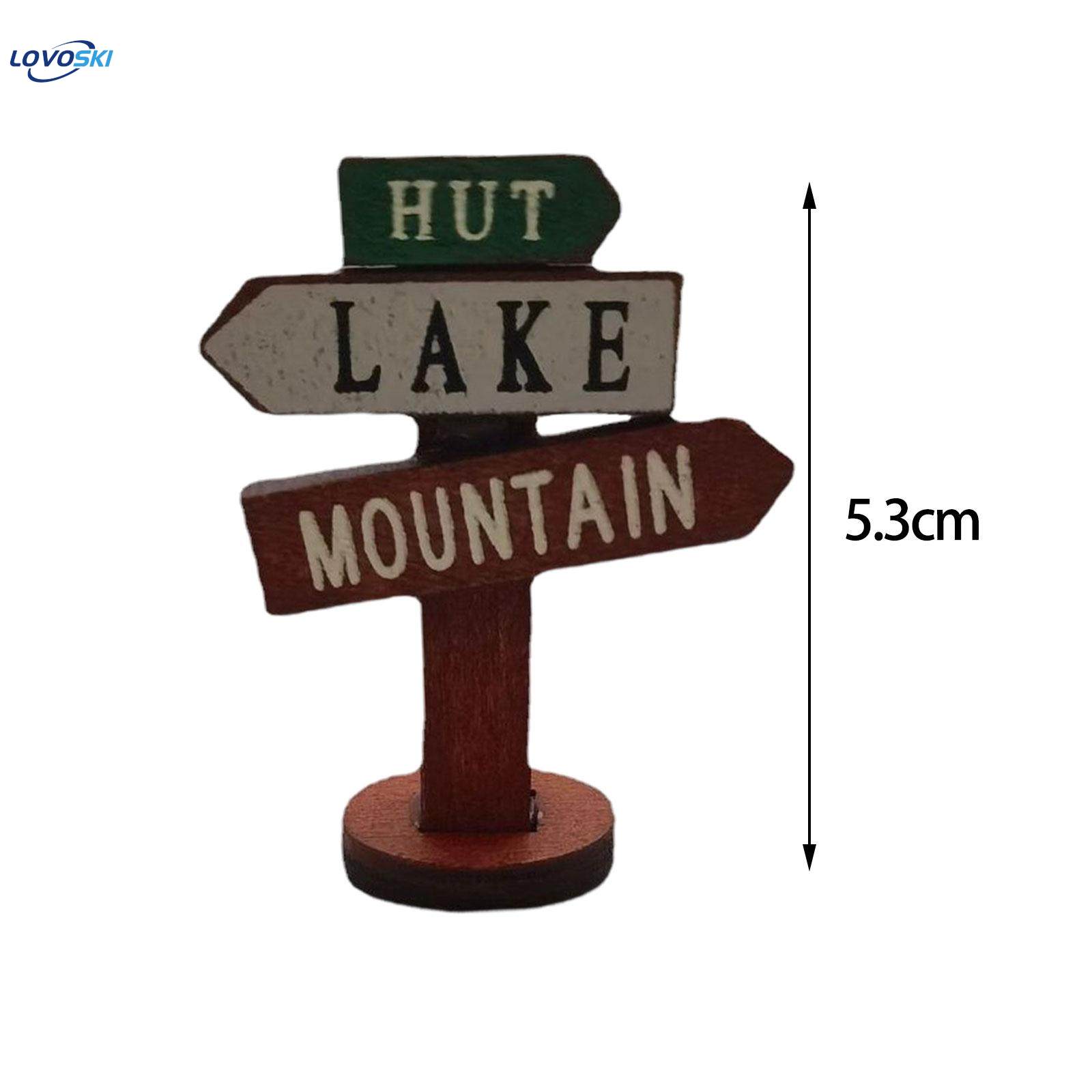 Mini Signpost Cute Painted Guidepost Model Collectible for Countertop Bonsai | Daraz.pk