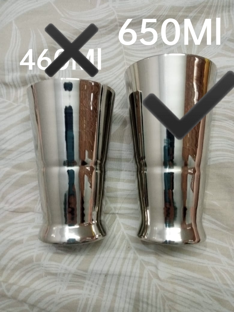 Stainless Steel Lassi Galss/Lassi waly Glass/460ml, 650ml | Daraz.pk