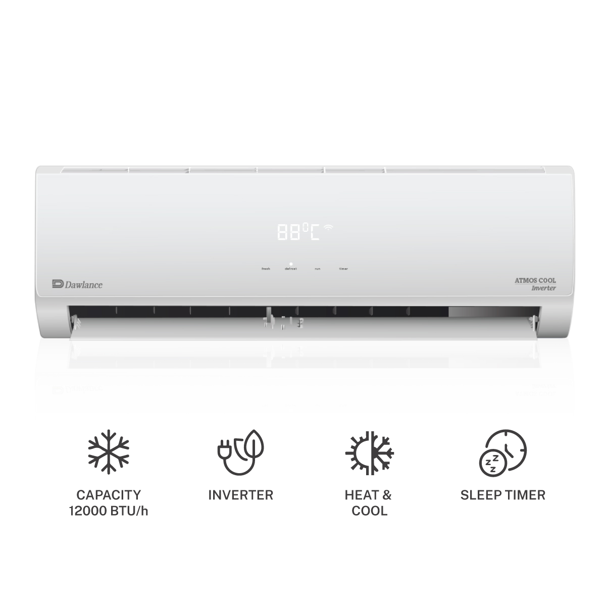 Dawlance Atmos Cool Inverter 15/ 1 Ton / Split AC / 12000 BTU / 12 Years Compressor Warranty ...
