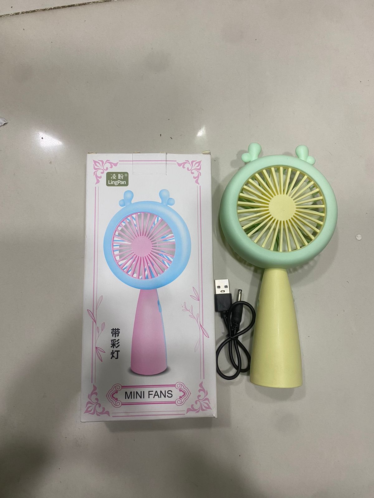 Mini fans with light | Daraz.pk