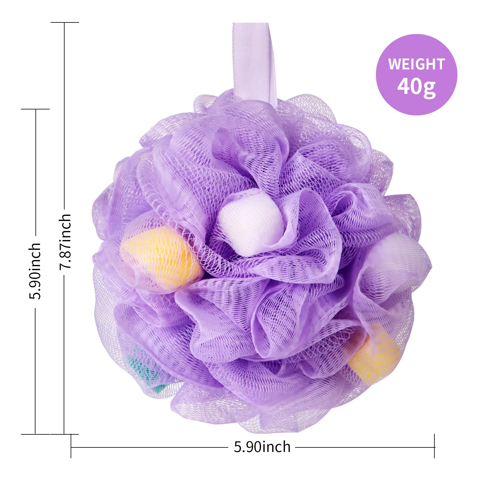 Shower Loofah Sponge Mesh Shower Ball Body Scrubber Bath Sponges for ...
