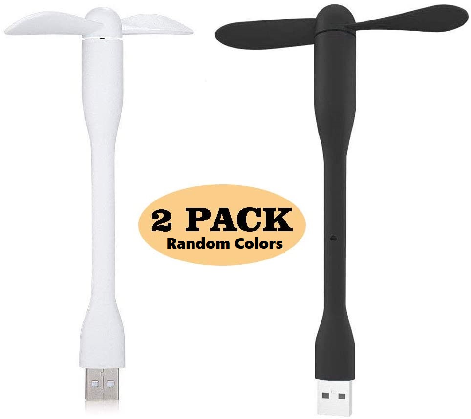 Pack of 2 - Portable & Flexible Mini Cooling USB Fan For Mobile OTG ...