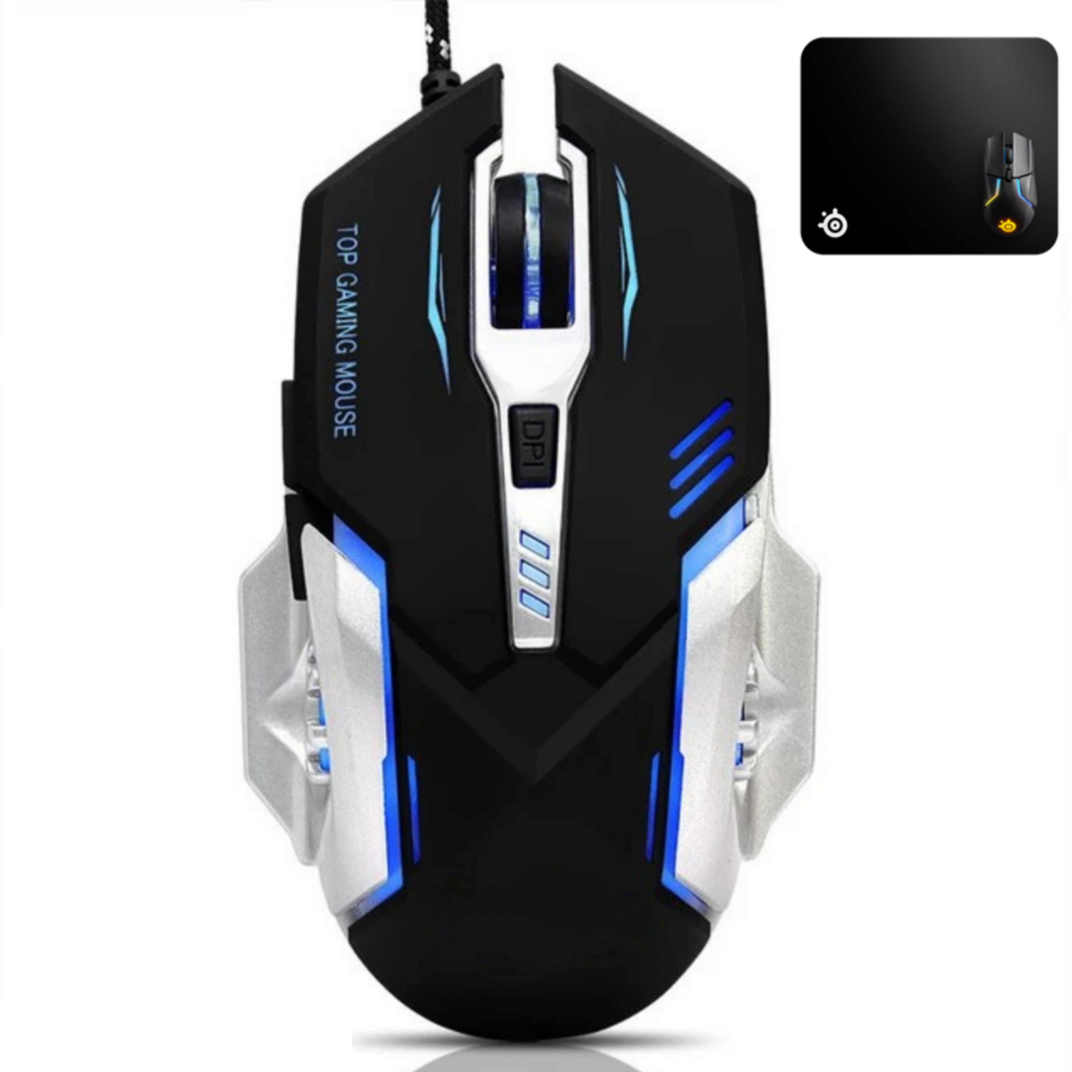 Professional RGB Wired 3200 DPI Competitive Gaming Mouse With Free Pad ...