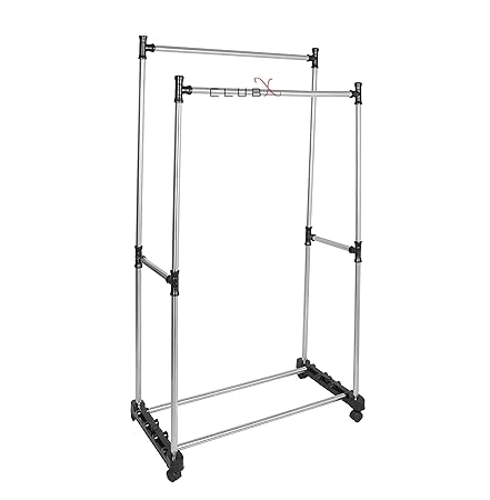 Cloth hanging stand - Cloth Drying Rack - Double Pole Floor Cloth ...