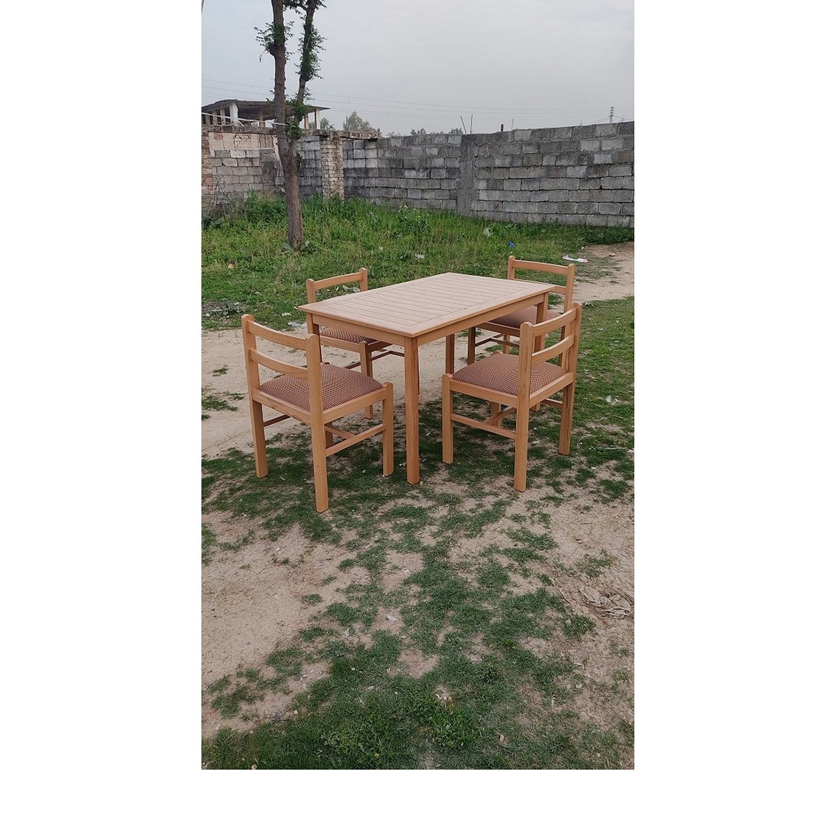 Compact Dining Table Set Dt001 - 48X30X30" - Beech | Daraz.pk