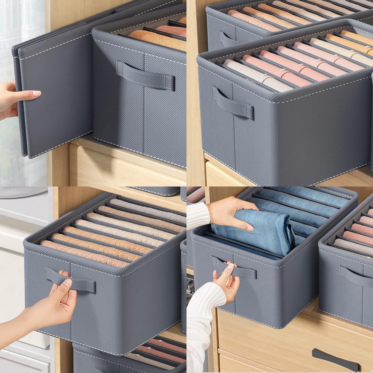 Wardrobe Organiser, Wardrobe Organiser, 6 Grids, Cabinet Organiser ...