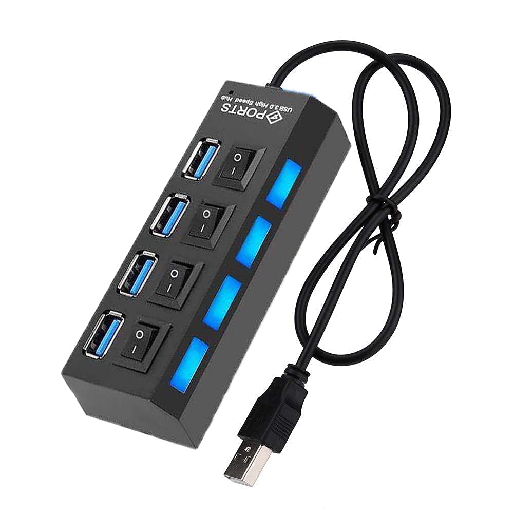 USB Hub 2.0 with Blue LED and On/Off Buttons [RMG Ready Stock ...