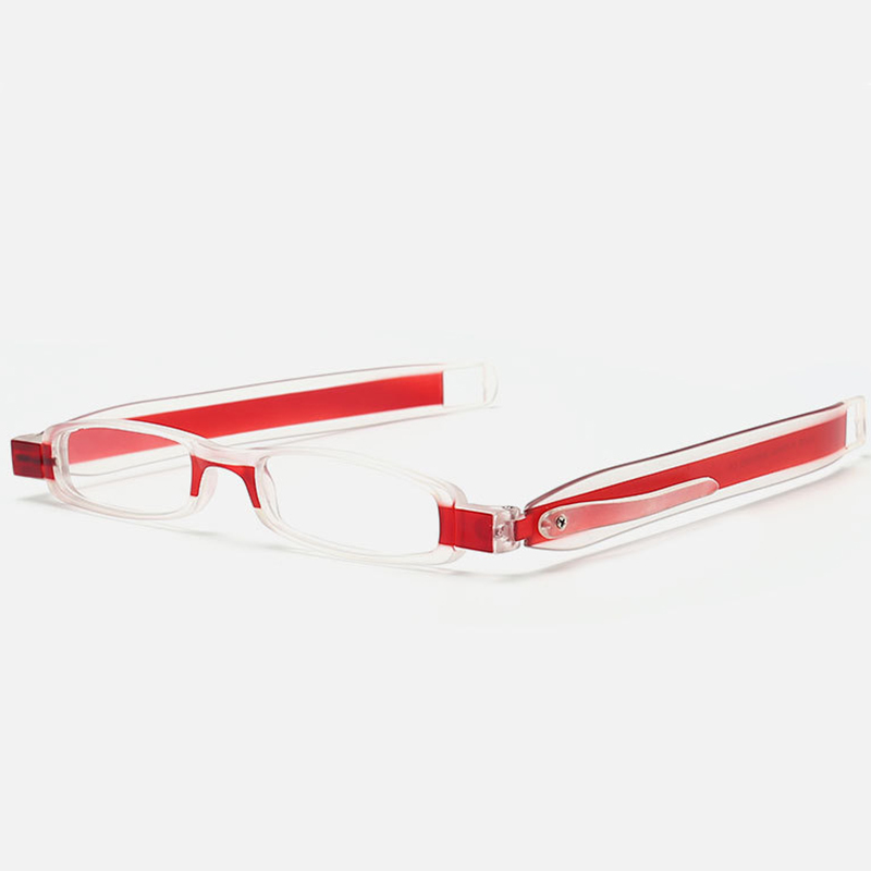 Foldable Anti-Blue Reading Glasses TR90 With Pen Hanging 360 Rotating Portable Reading Glasses ...