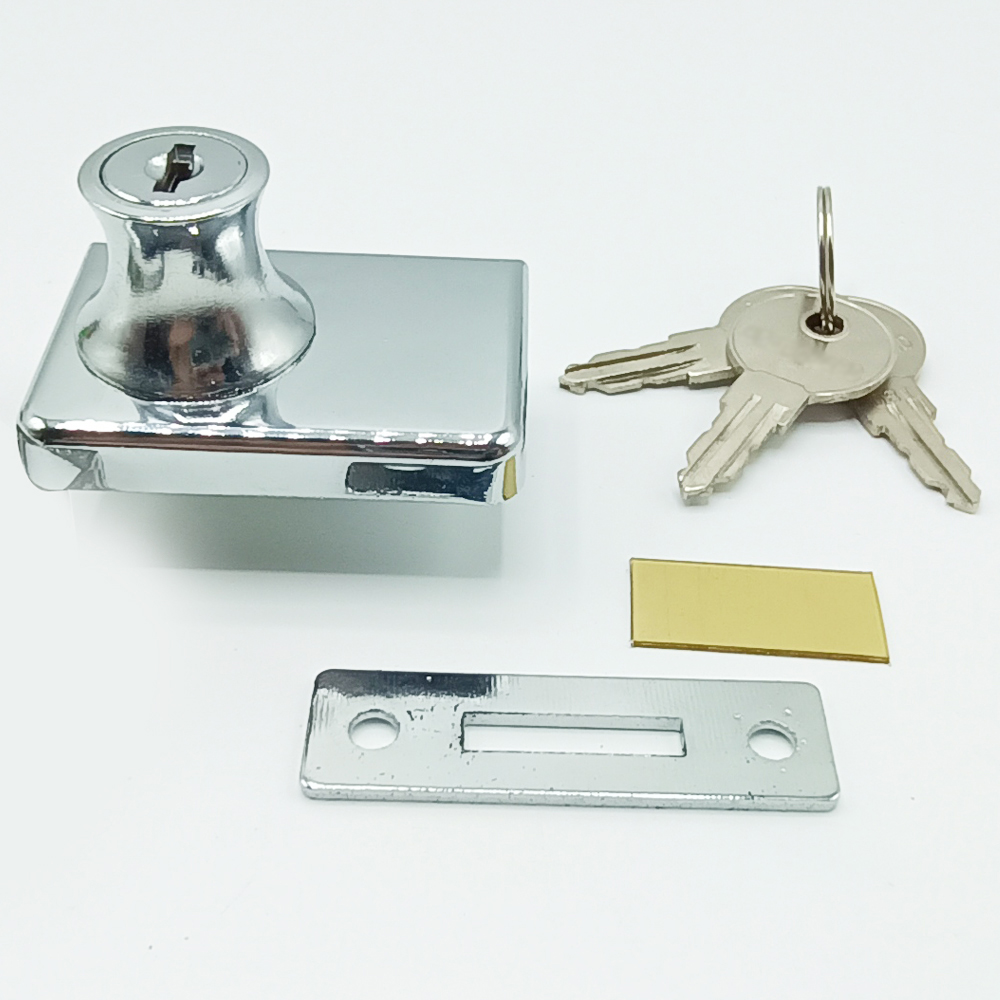 Double glass door lock showcase lock with 3 keys | Daraz.pk