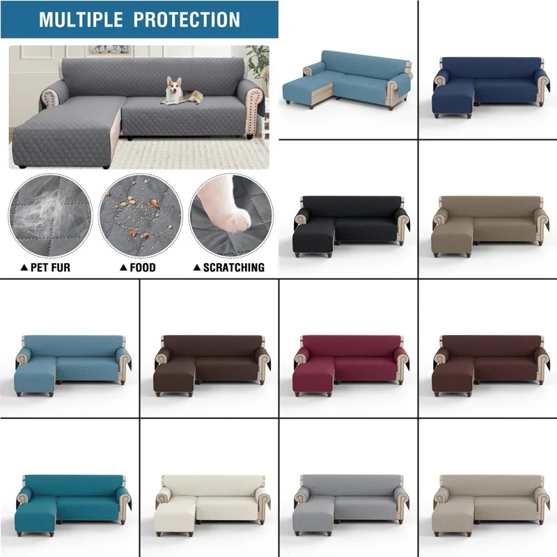Quilted Sofa Cover Runner | L Shape, U Shape, Big Arms etc | All Types ...