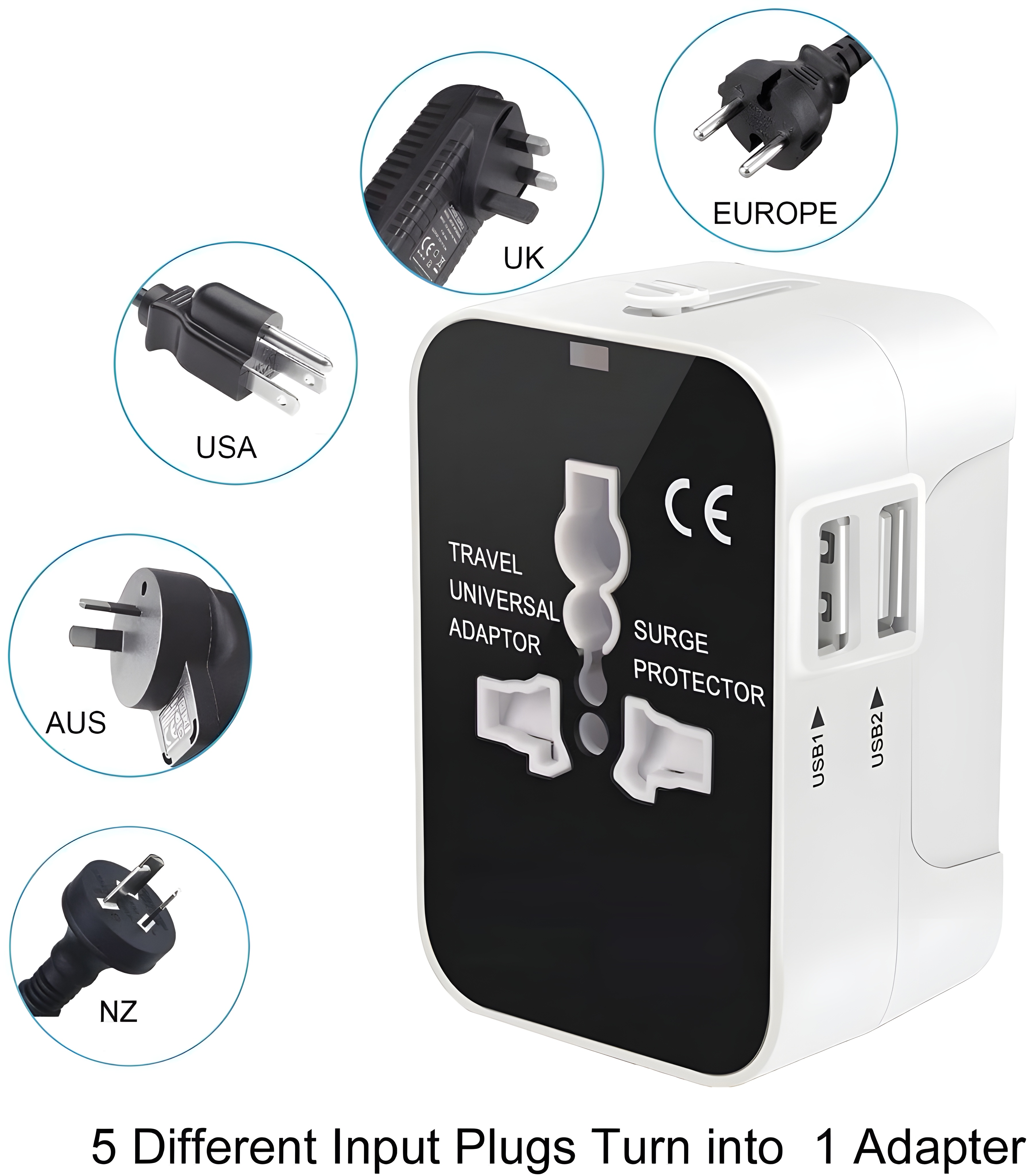 Universal Travel Adapter All in One | International Power Plug Socket ...
