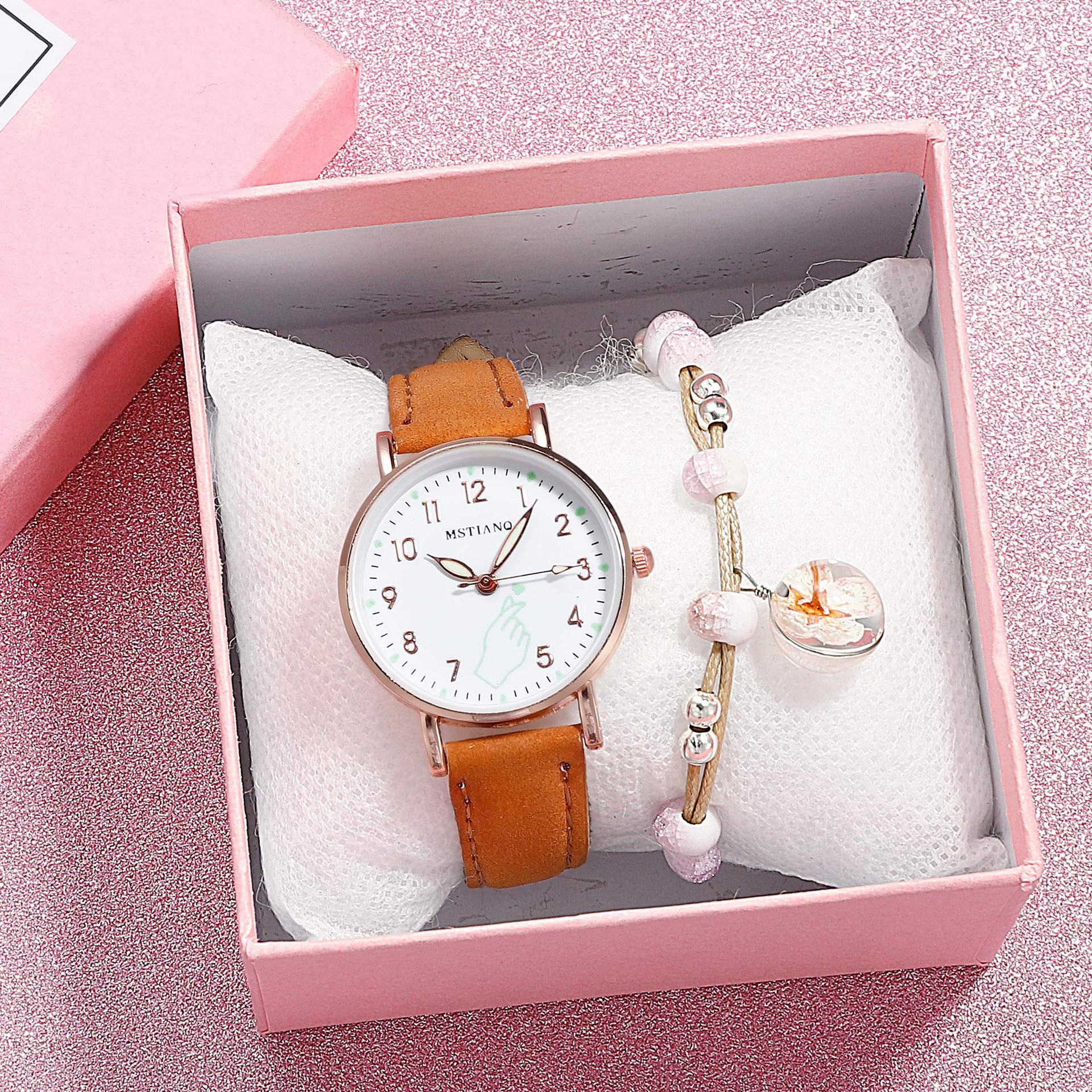Luminous Women Watches Set Casual Cute Small Dial Ladies Watch Fashion ...
