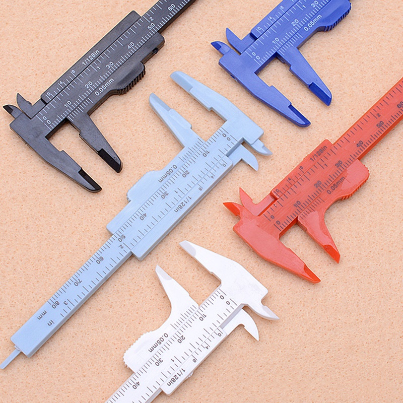 High quality 1pcs 0-120mm double rule scale plastic Vernier caliper ...