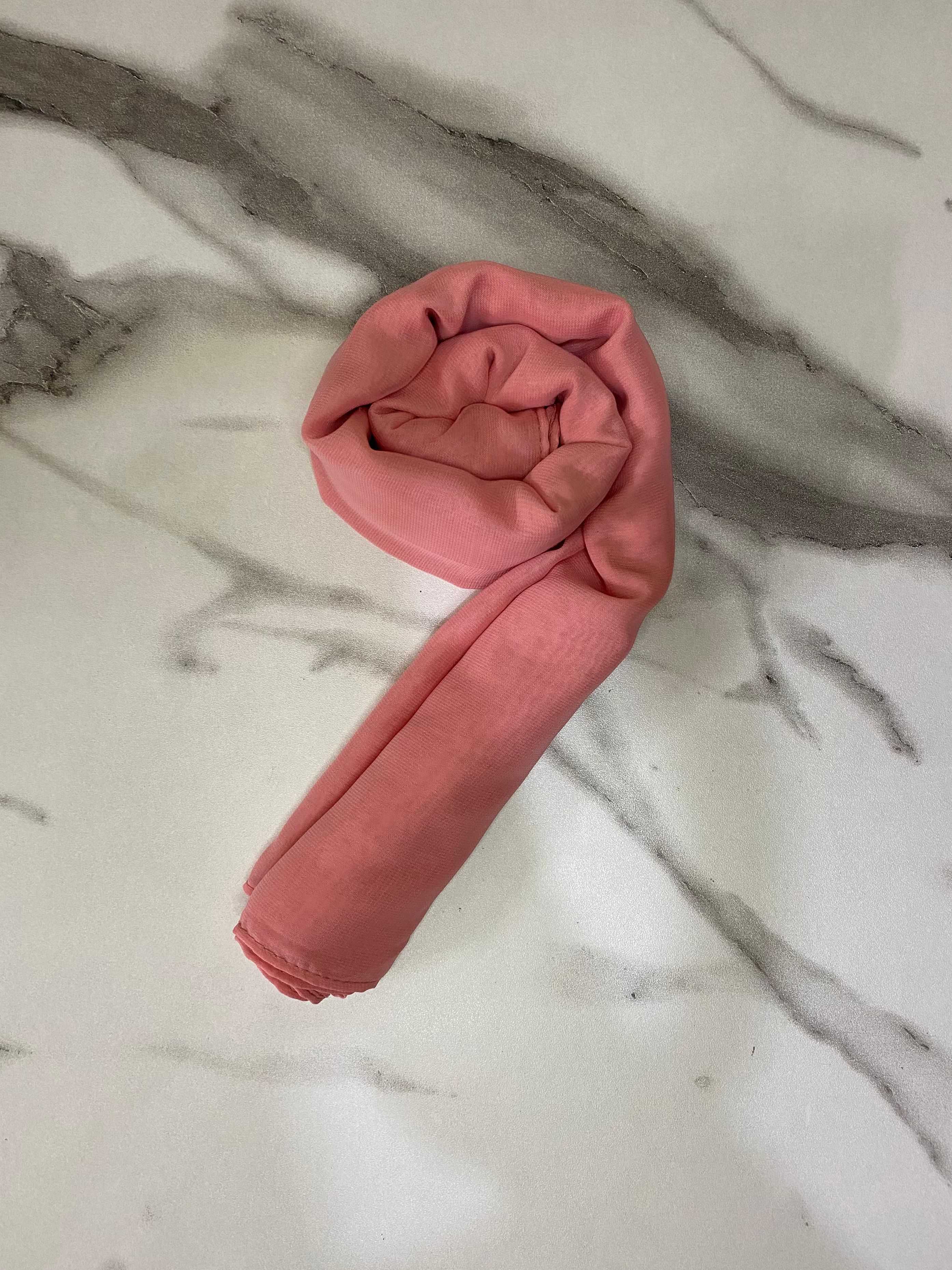 Chiffon Georgette Hijab Scarf for girls Easy to wear Double Loop Plain ...