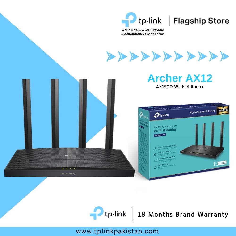 TP-Link Wi-Fi 6 Router Archer AX12 AX1500 Dual-Band Gigabit Wi-Fi 6 ...