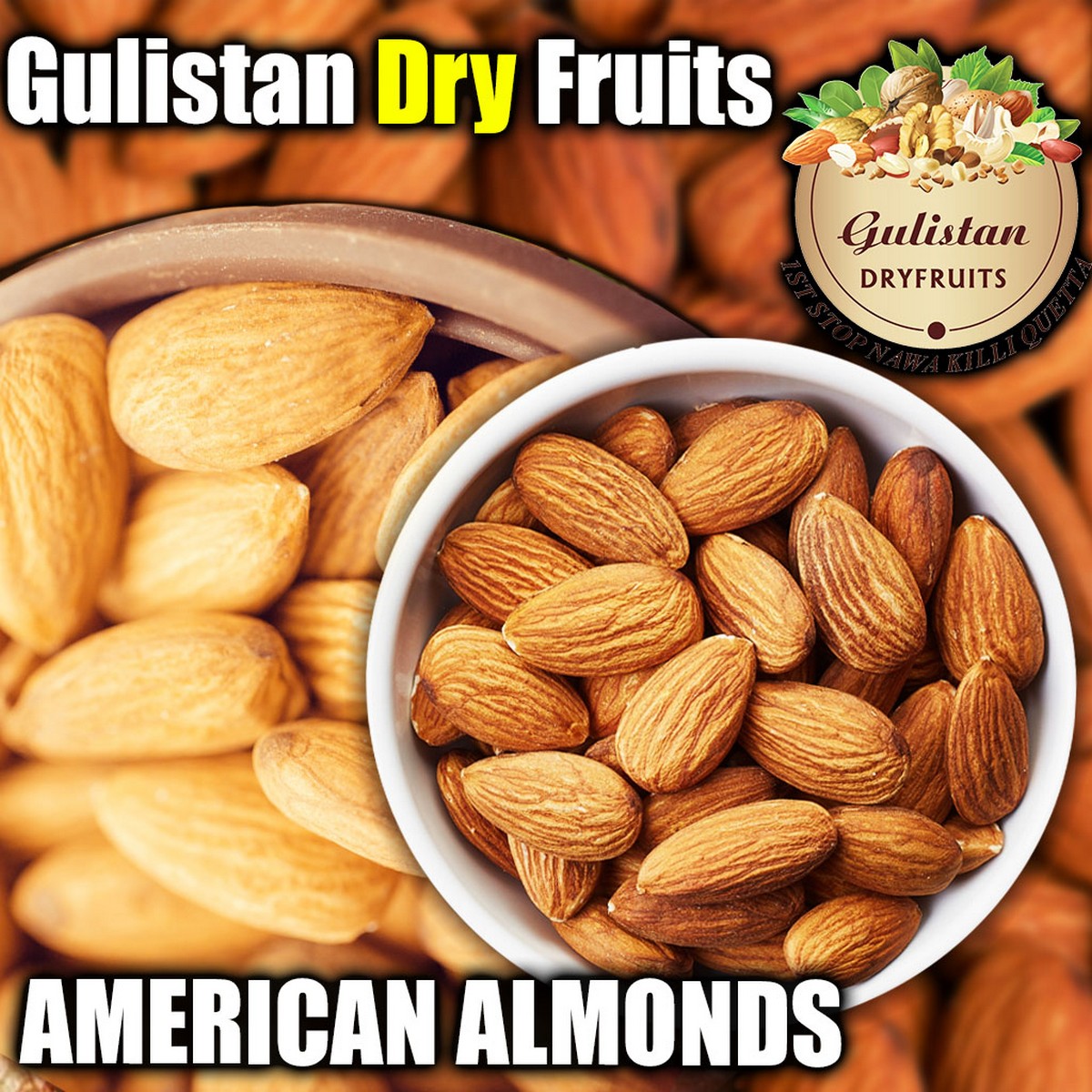 American Almonds - Without shell Badam Giri 1kg - Gulistan dry fruits - High quality | Daraz.pk