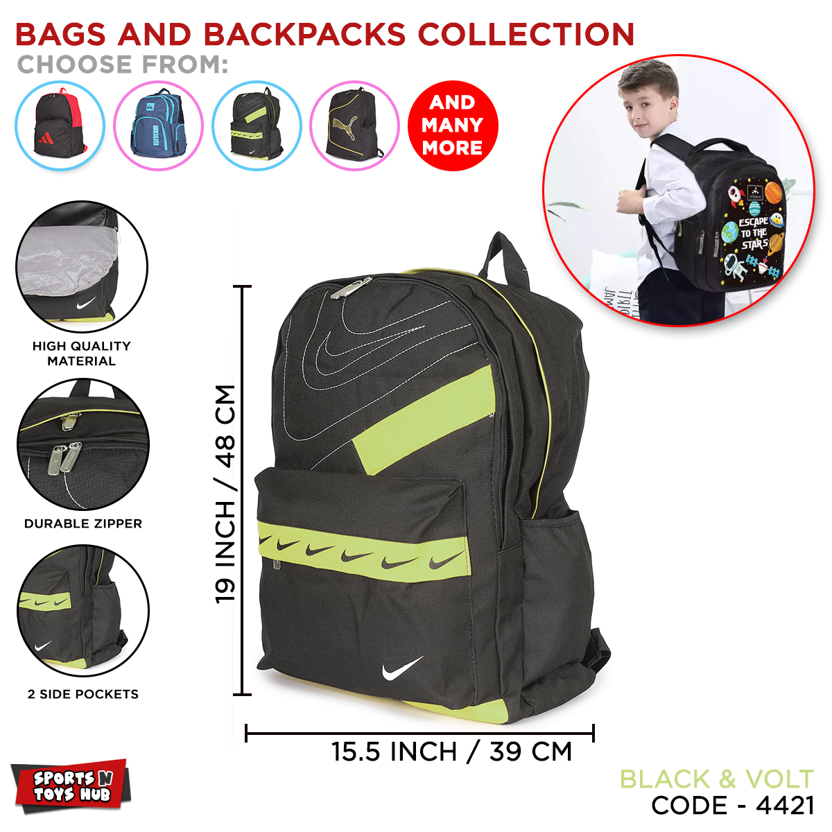 Backpack Collection For School, College & University Students, Laptop ...