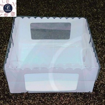 6X6 INCH TRANSPARENT BENTO CAKE BOX PACK OF 10 PCS | Daraz.pk