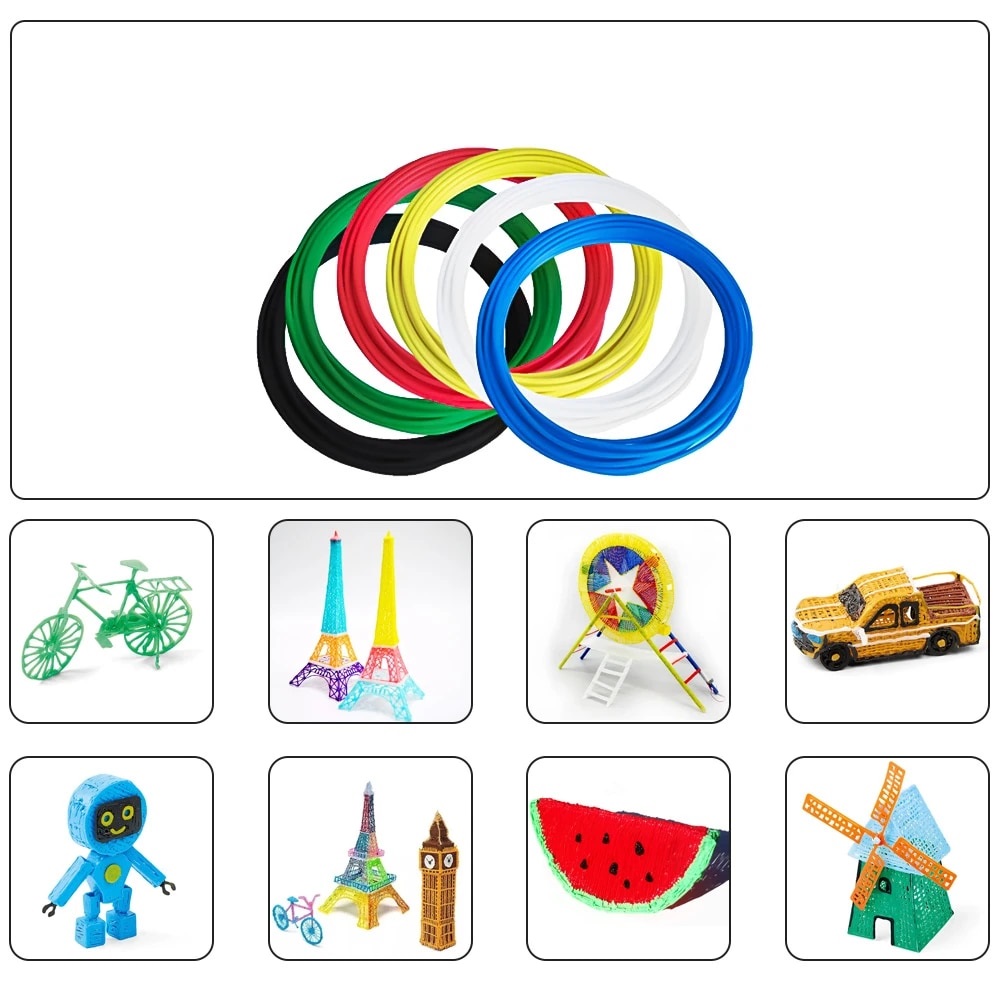 5 Meter/Piece PCL Filament 1.75mm for 3D Pen Filament Low temperature ...