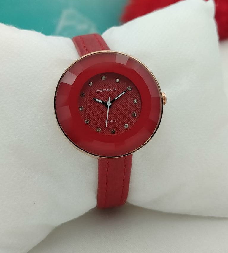 Casual Women Wristwatch soft Leather Strap watch Round Shape watch ...