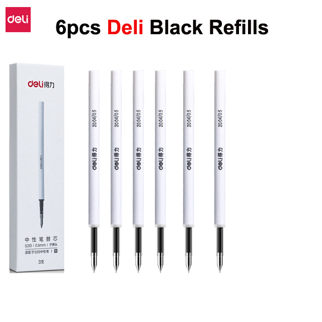 Deli NUSIGN Gel Pen 0.5MM Refill Sign Pens Colorful Neutral Pens Rotary ...