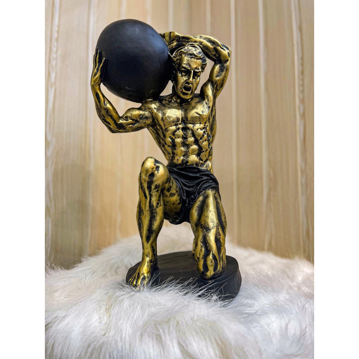Strength Unleashed: Hercules Statue with Heavy Ball | Daraz.pk