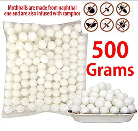 Anti Cloth Moths Naphthalene Balls - 500 Grams Cupboard Wardrobe ...