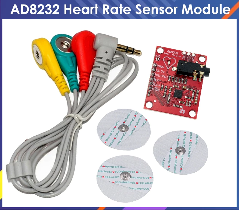 AD8232 Ecg Pulse Heart Measurement Monitoring Sensor Module DIY Kit ...