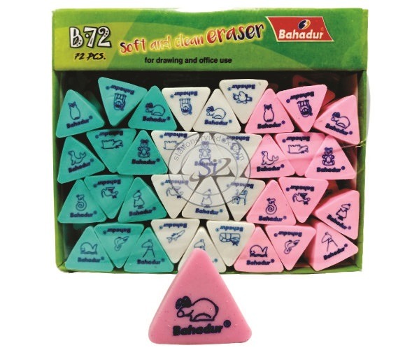 B-72 Triangle Eraser 72pcs/Box- Erasers- Rubber | Daraz.pk