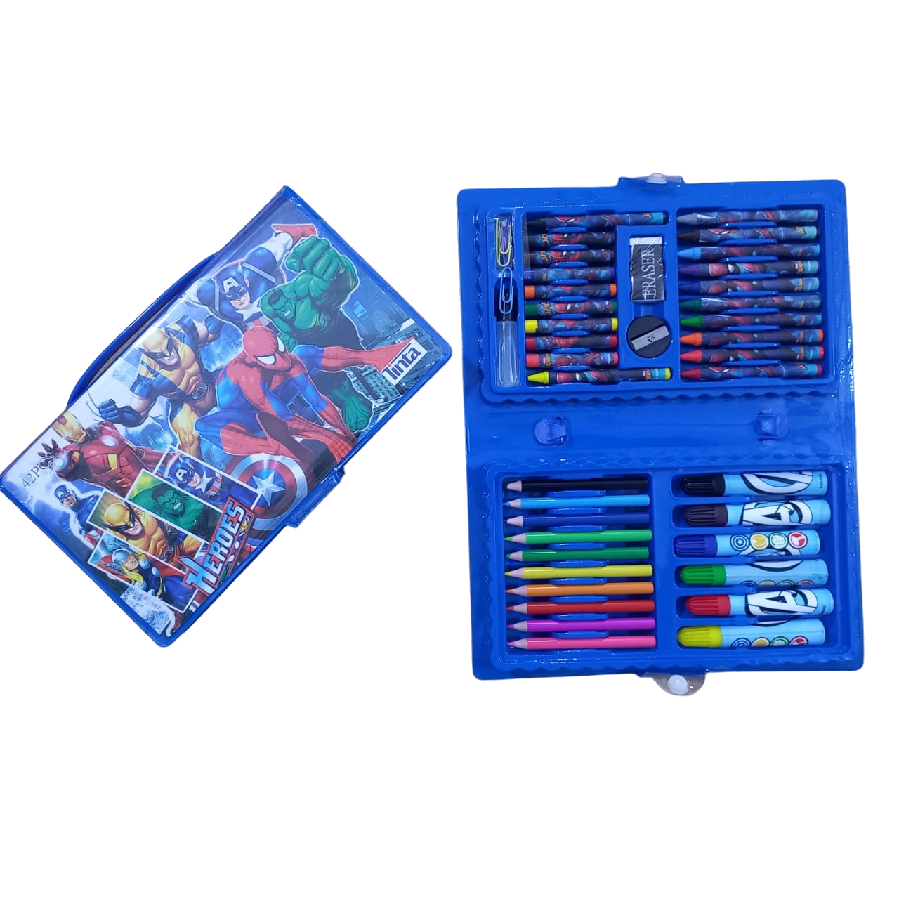 42 PCS Multi Colouring Kit/Set With Button Box Coloring kit Sofia ...