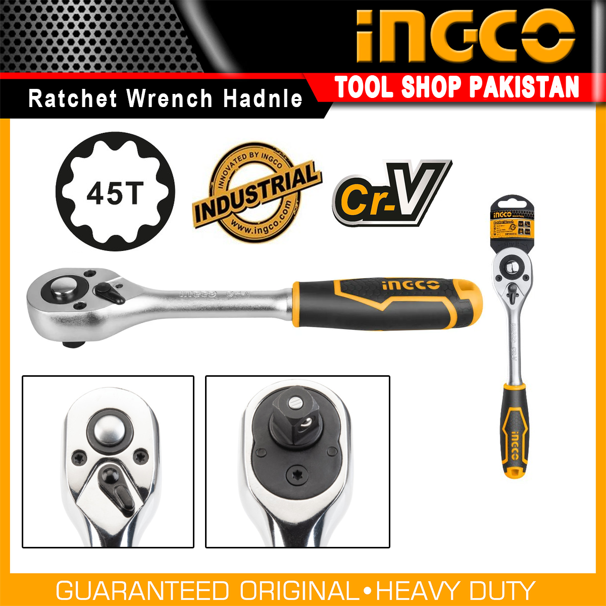 Ingco Industrial CrV 1/2"-Ratchet Wrench Handle - ( MS ) | Daraz.pk